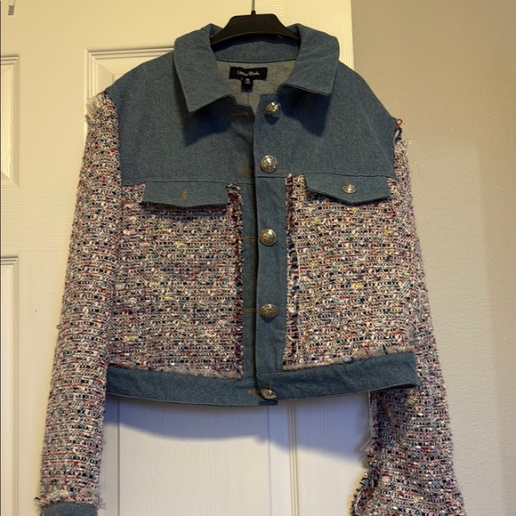 Lea & Viola | Jackets & Coats | Lea Viola Blue Jean Jacket With Cropped ...